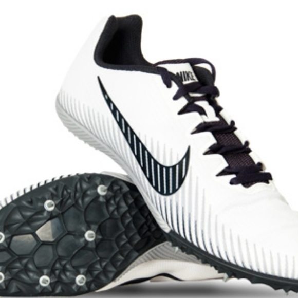 Nike | Shoes | Nike Zoom Rival Md 9 Track Shoes Black White And Gray ...